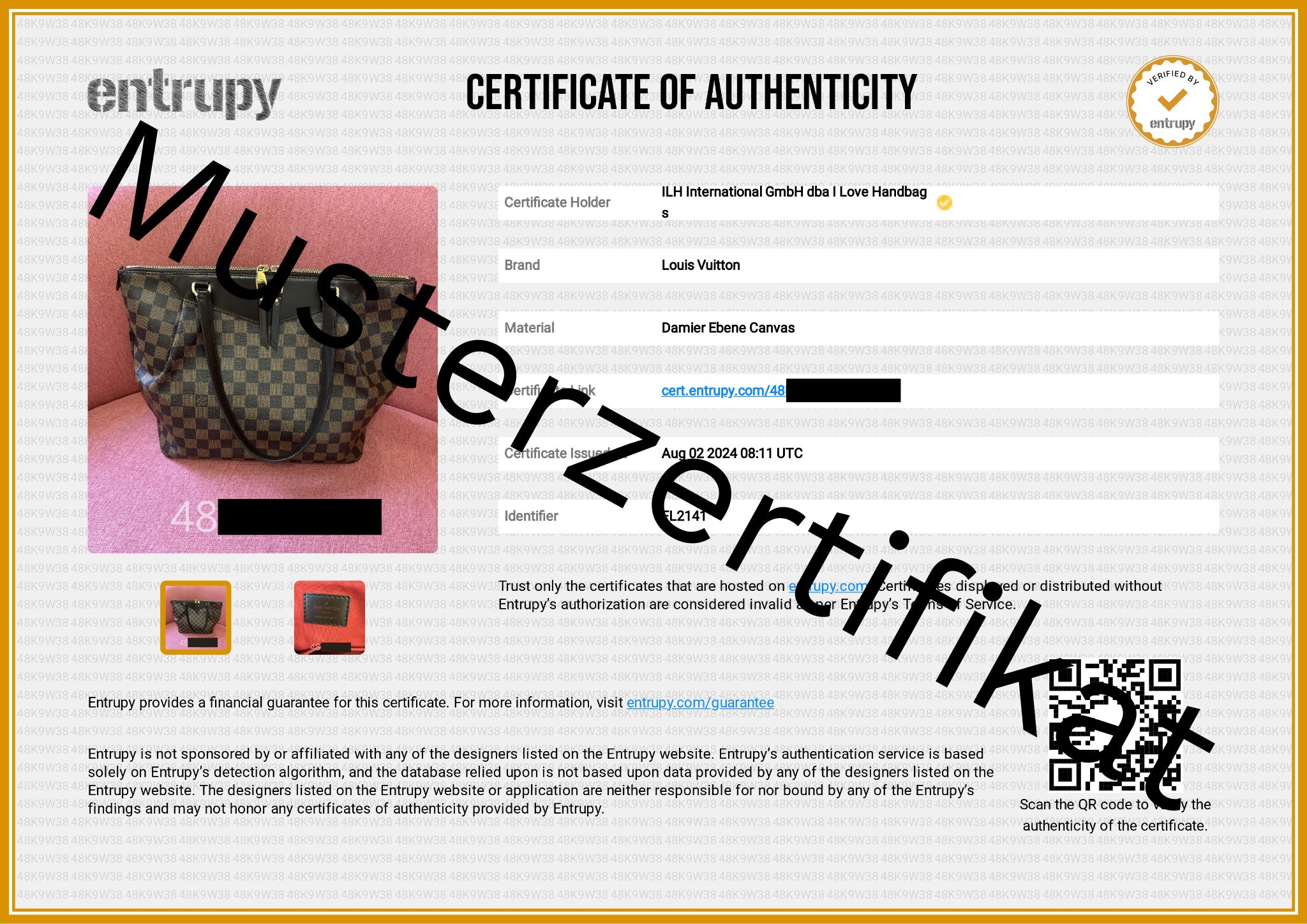 Authenticity check for designer handbags with Entrupy